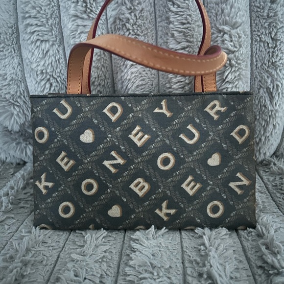 Dooney & Bourke | Bags | Dooney Bourke Logo Mini Tote Satchel Coated ...